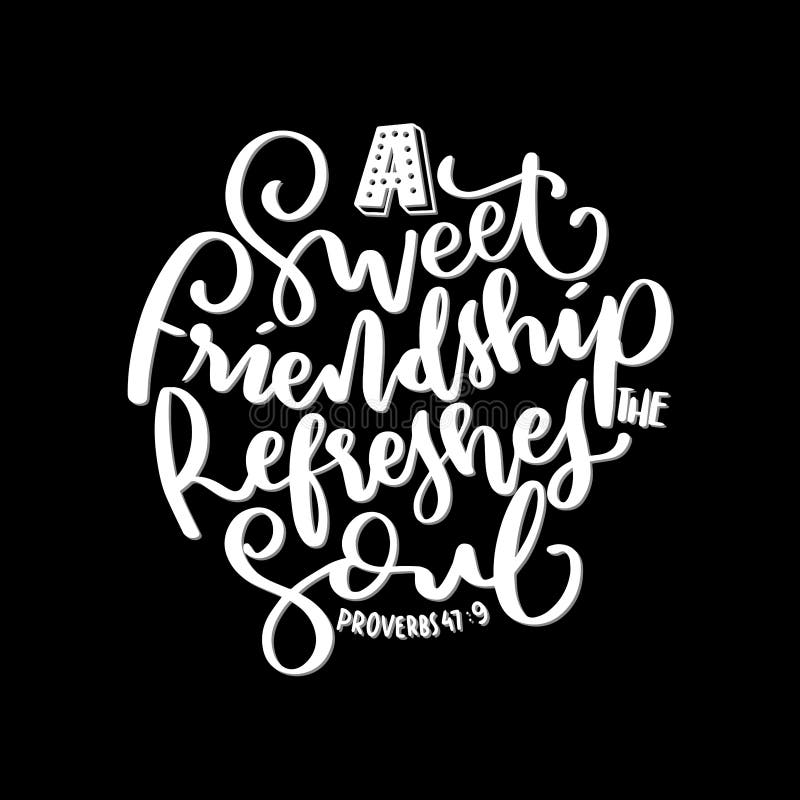 Printable Scripture Lettering on Black Background Stock Illustration ...