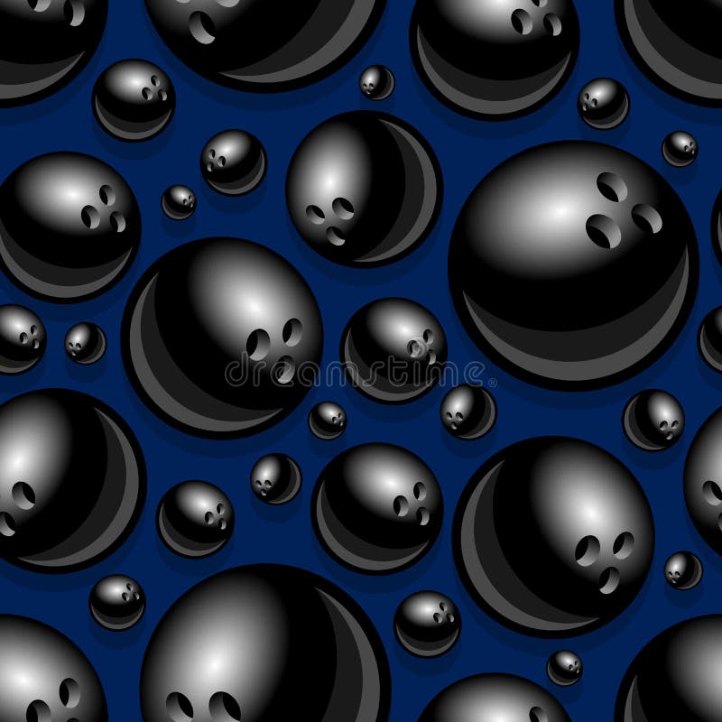 Printable Seamless Vector Pattern with Bowling Ball Graphic. Stock ...