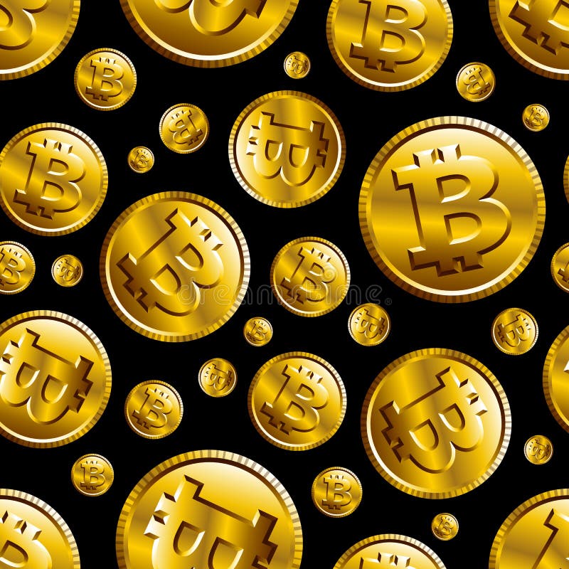 Printable Seamless Vector Pattern of Digital Bitcoin Crypto Currency ...