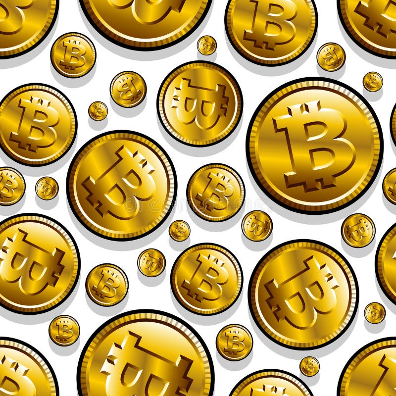 Printable Seamless Vector Pattern of Digital Bitcoin Crypto Currency ...