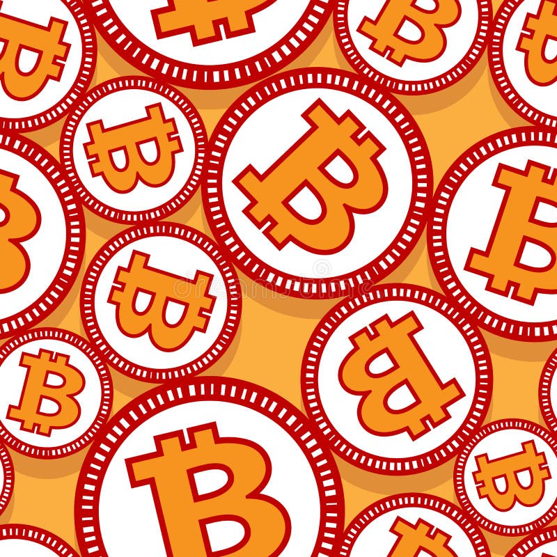 Printable Seamless Vector Pattern of Digital Bitcoin Crypto Currency ...