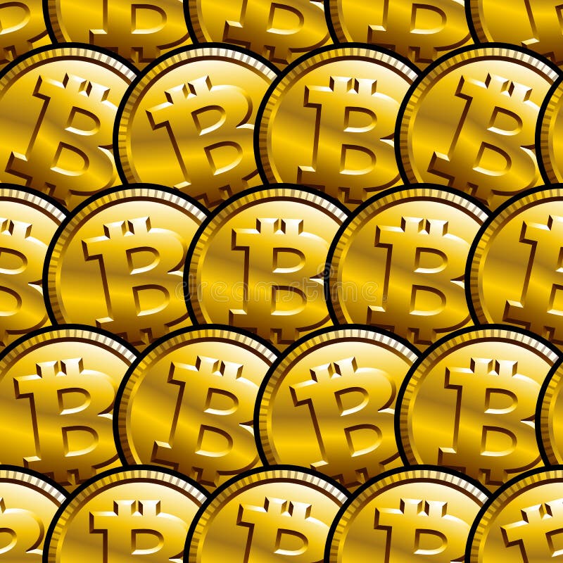Printable Seamless Vector Pattern of Digital Bitcoin Crypto Currency ...
