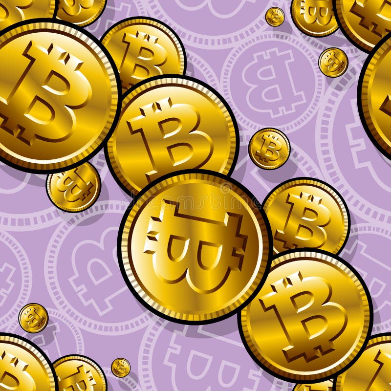Printable Seamless Vector Pattern of Digital Bitcoin Crypto Currency ...