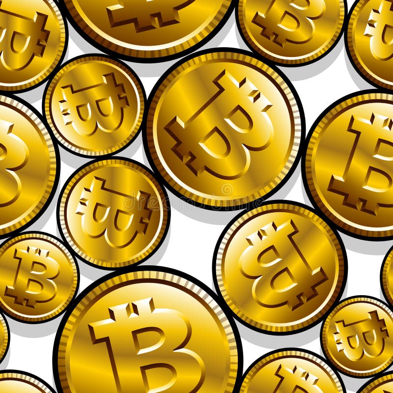 Printable Seamless Vector Pattern of Digital Bitcoin Crypto Currency ...