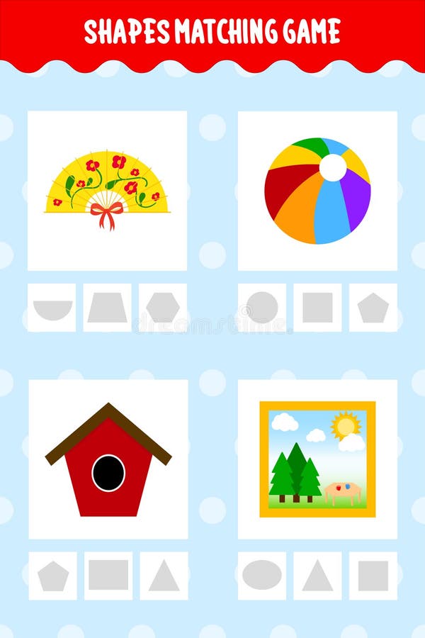 Printable Shape Matching Game Fun and Educational Interactive Learning ... Printable Shape Matching Game Fun and Educational Interactive Learning ...