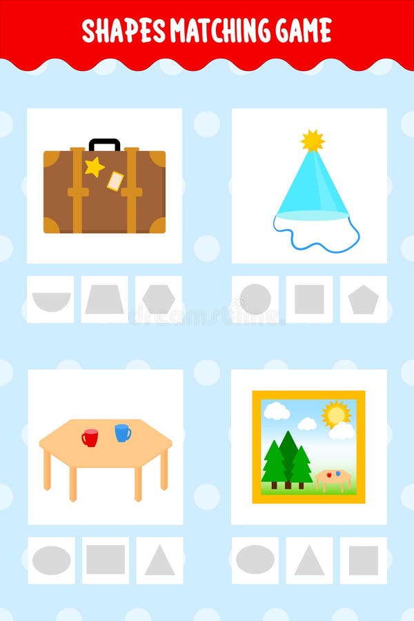 Printable Shape Matching Game Fun and Educational Interactive Learning ...