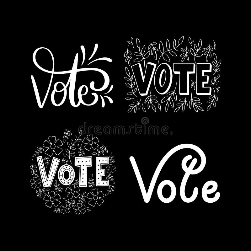 Vote Calligraphy Stock Illustrations – 679 Vote Calligraphy Stock ...