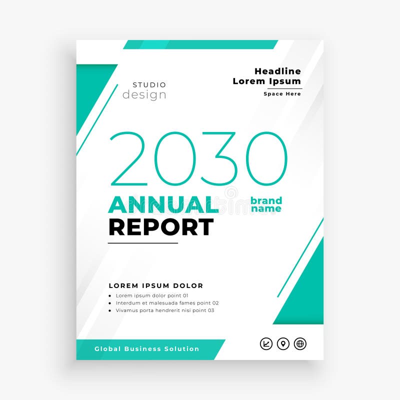 Printable Yearly Report Book Flyer a Corporate Document Stock ...