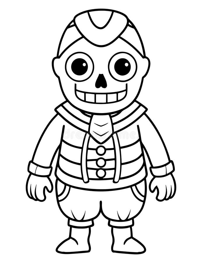 Zombie Apocalypse Coloring Page for Kids Stock Vector - Illustration of ...