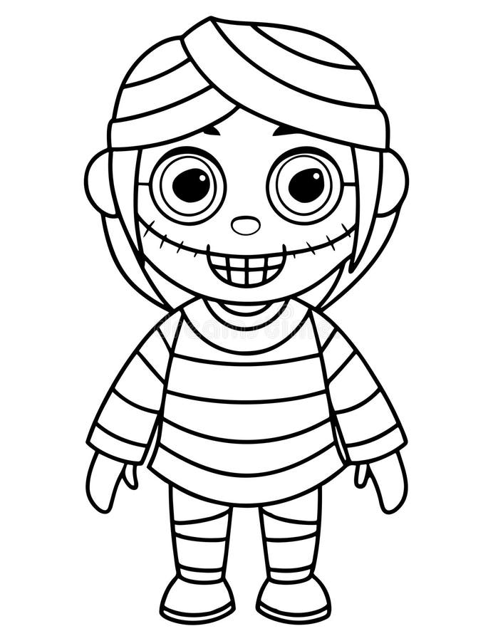 Zombie Apocalypse Coloring Page for Kids Stock Vector - Illustration of ...