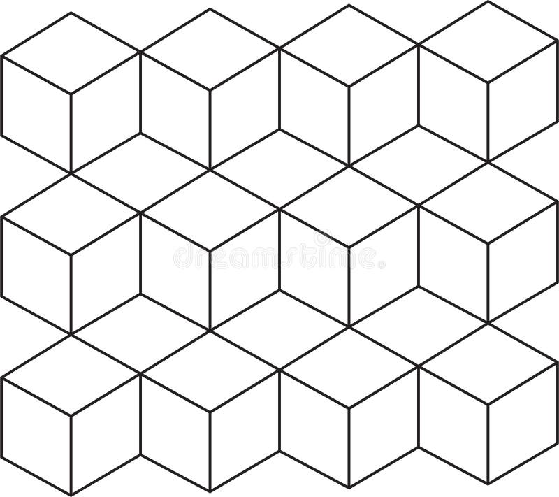 Abstract Geometric Shapes Set of Cubes Stock Vector - Illustration of ...