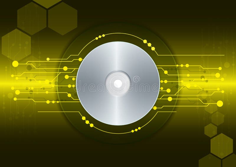 Printcd-dvd on Digital Background Stock Vector - Illustration of curve ...
