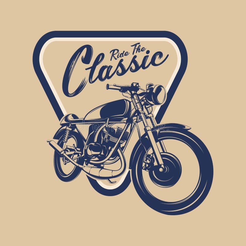 PrintClassic Custom Motorcycle Logo Design Illustration Stock Vector ...