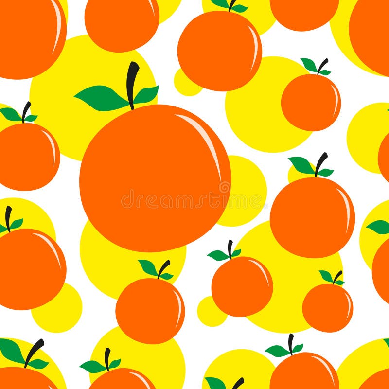 PrintCute Orange Fruit Pattern Seamless with Orange and Yellow Stock ...