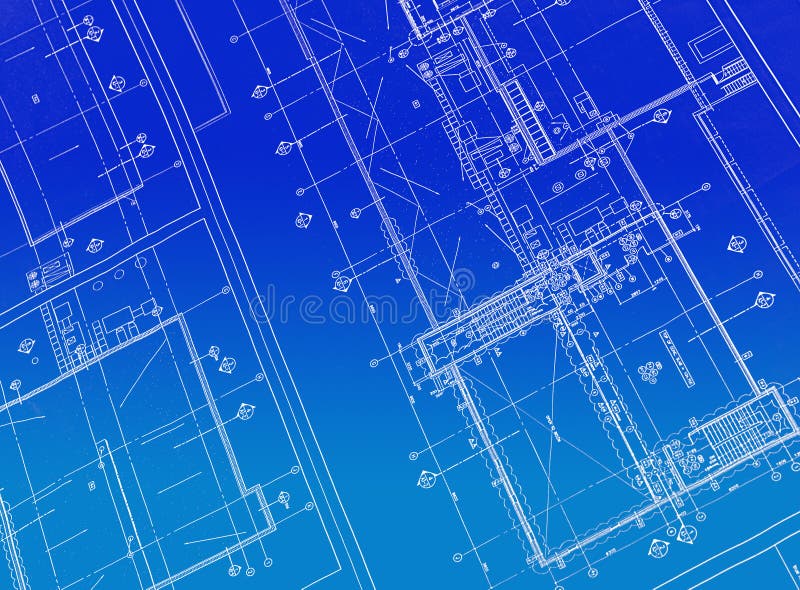 Printed Blueprint stock photo. Image of builder, extension - 1914520
