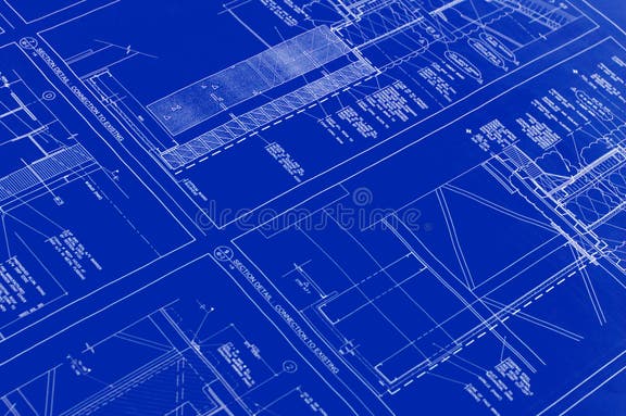 Printed Blueprint stock image. Image of built, home, builder - 2017165
