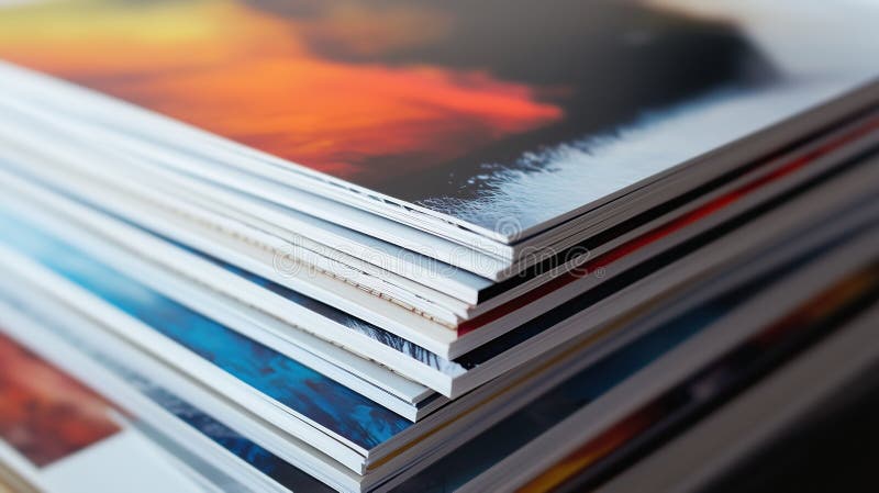 Printed Brochures Featuring Saddle Stitching Stock Photo - Image of ...