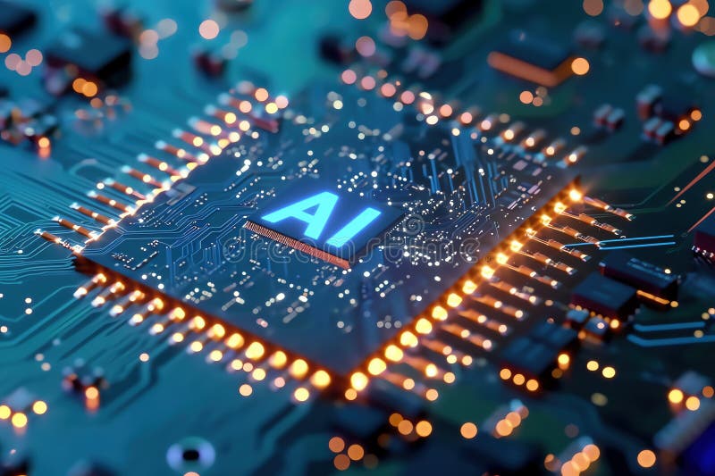 Printed Circuit Board with Chip for Artificial Intelligence, AI ...