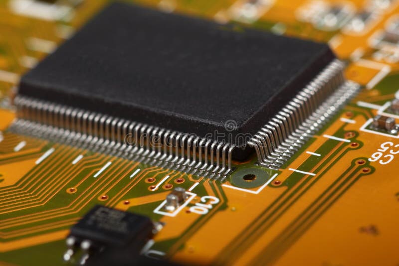 Printed Circuit Board with Electrical Components Stock Photo - Image of ...