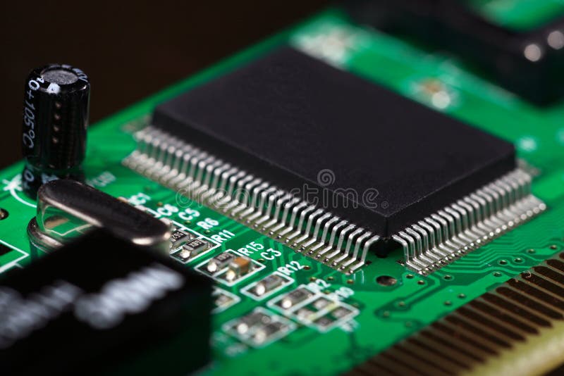 Printed Circuit Board with Electrical Components Stock Image - Image of ...