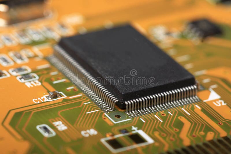 Printed Circuit Board with Electrical Components Stock Image - Image of ...