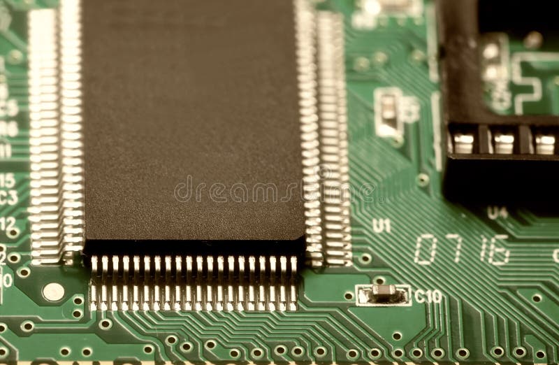 Printed Circuit Board with Electrical Components Stock Photo - Image of ...