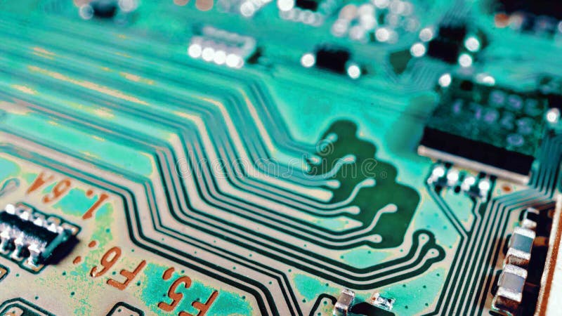 Printed Circuit Board Electronic Device Stock Image - Image of closeup ...