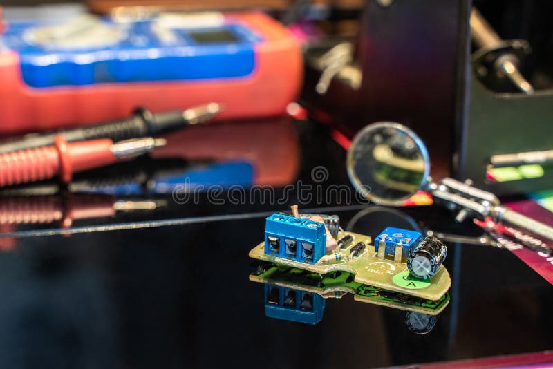 Printed Circuit Board on Equipment Table Stock Photo Stock Photo ...