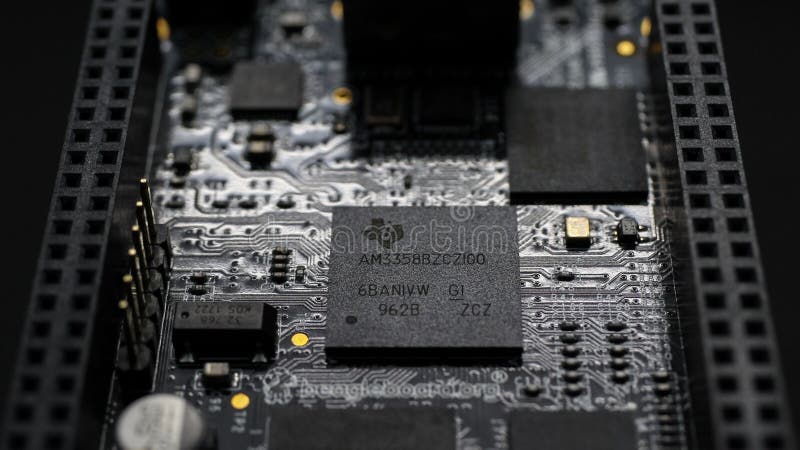 An Intel Board Sitting on Top of a Table and Some Chips Editorial Stock ...