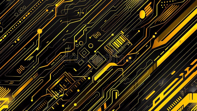 Printed Circuit Board with Intricate Electronic Components and Copper ...