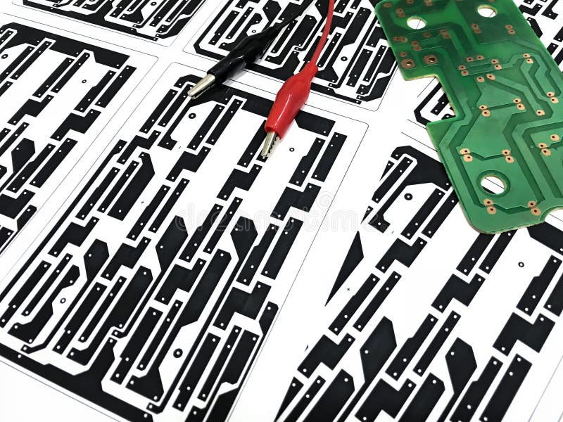 Printed Circuit Board Layout Stock Photo - Image of macro, board: 106451876