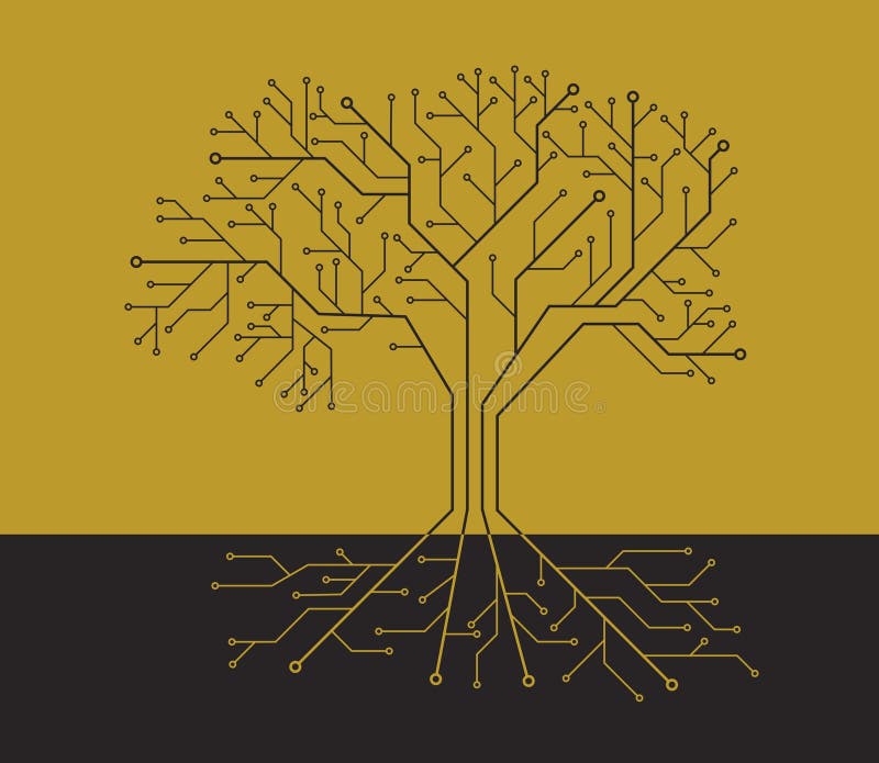 Circuit Board Tree Shape Stock Illustrations – 317 Circuit Board Tree ...