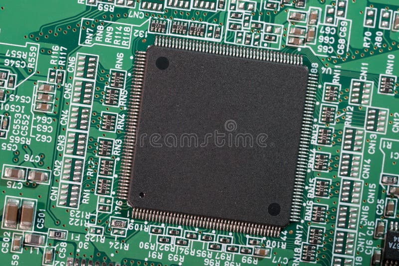 A Modern Electronic Circuit Board Stock Image - Image of semiconductors ...