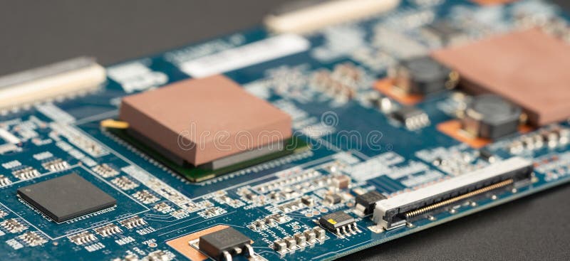 Printed Circuit Board of a Modern Electronic Device Stock Image - Image ...