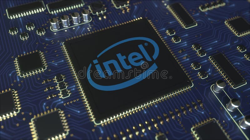 Computer Printed Circuit Board or PCB with Intel Corporation Logo ...