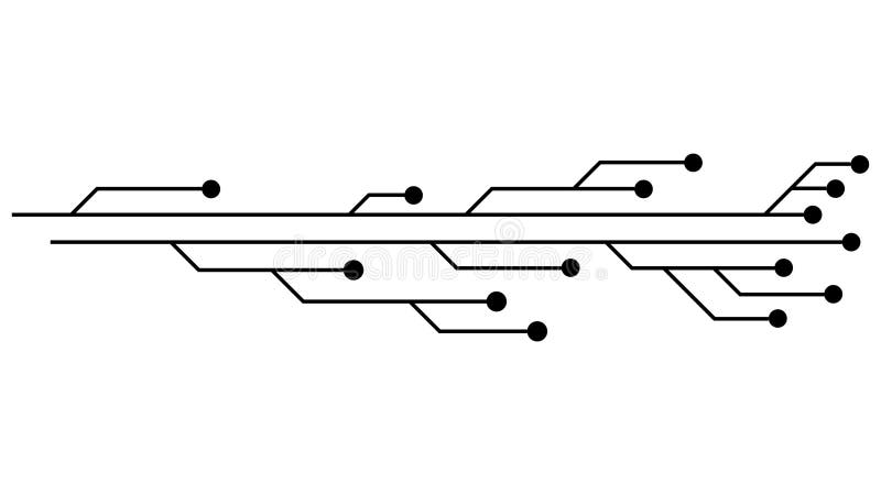 Printed Circuit Board PCB Tracks Isolated on White Background ...