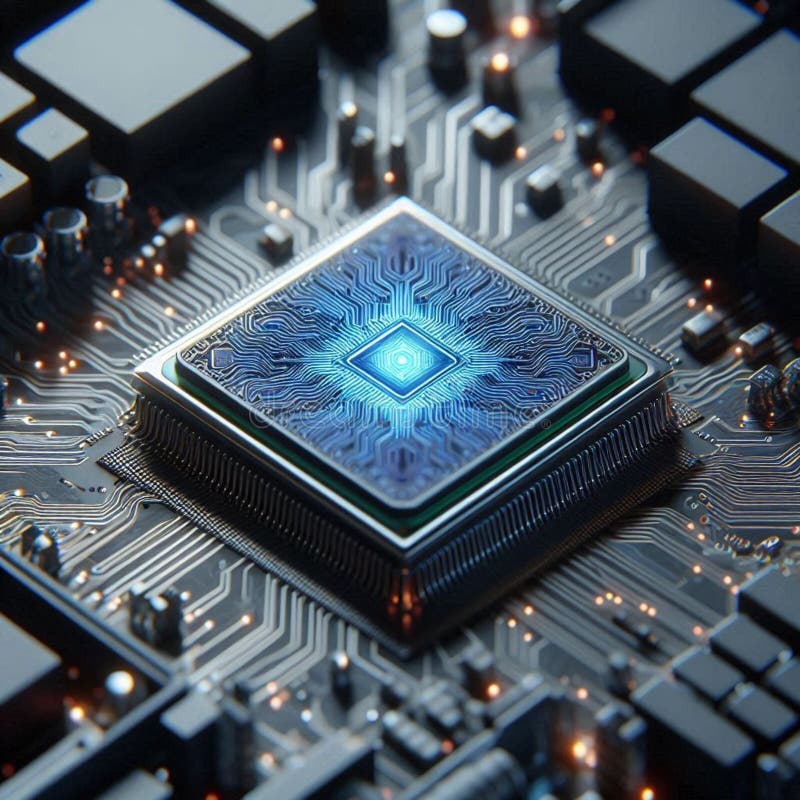 The Printed Circuit Board S Central Processor Unit Chipset for ...