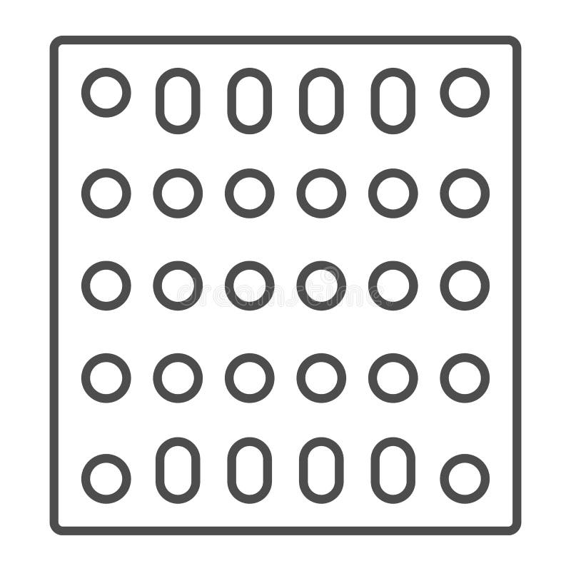 Motherboard Square Shape Layout Line Icon, Electronics Concept ...
