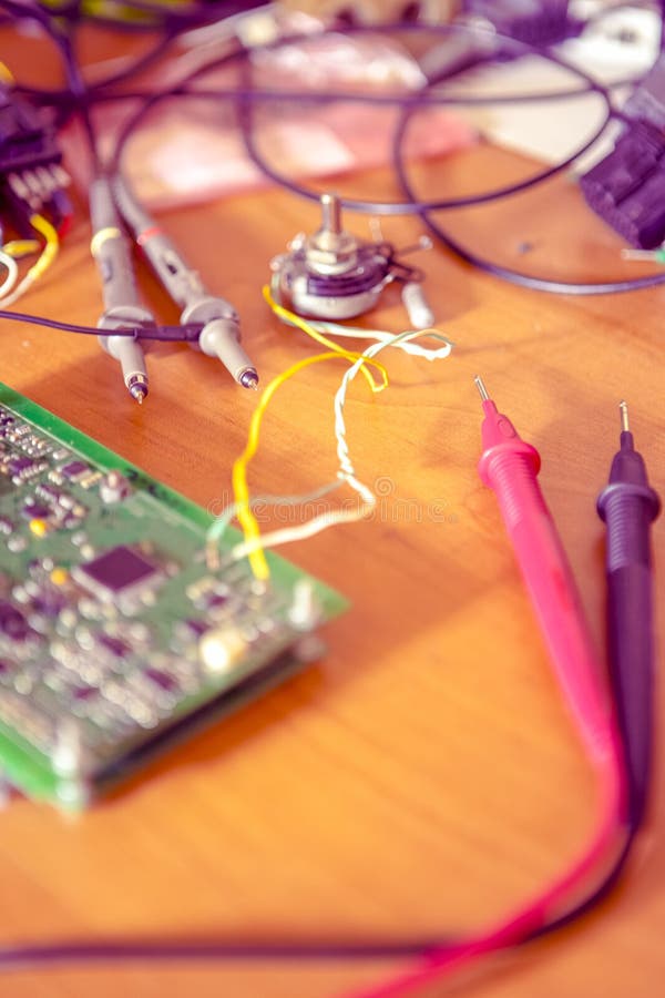 Printed Circuit Board with Surface Mounted Components. Placed with ...