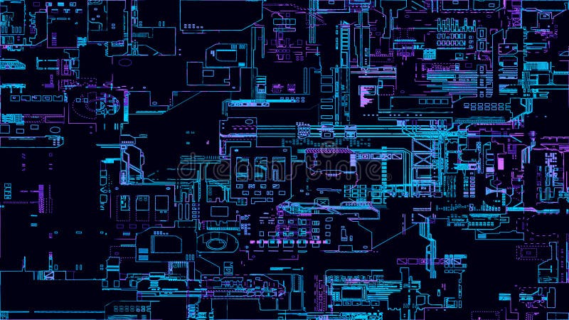Printed Circuit Board Visualization Of Advanced Technology Concept Pcb Processor Microchip