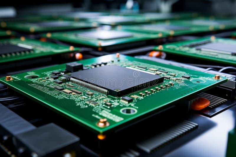 Printed Circuit Board Workshop with Automated Chip Mounter Stock ...