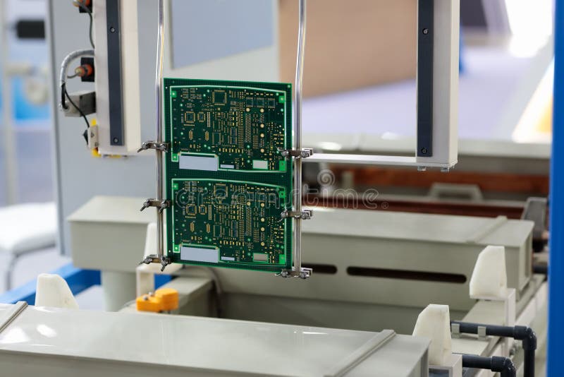 Printed Circuit Boards Production Process Stock Photo - Image of ...