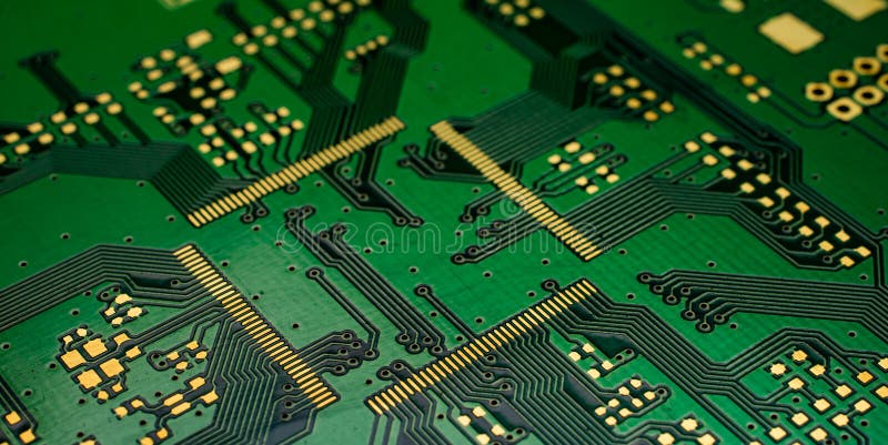 Printed Circuit. Layout of Tracks Stock Image - Image of trace, science ...