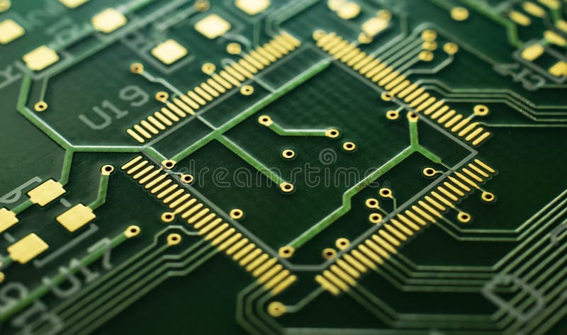 Printed Circuit. Layout of Tracks Stock Image - Image of engineering ...