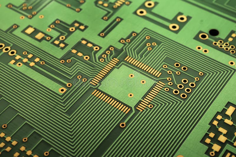 Printed Circuit. Layout of Tracks Stock Photo - Image of design, layout ...