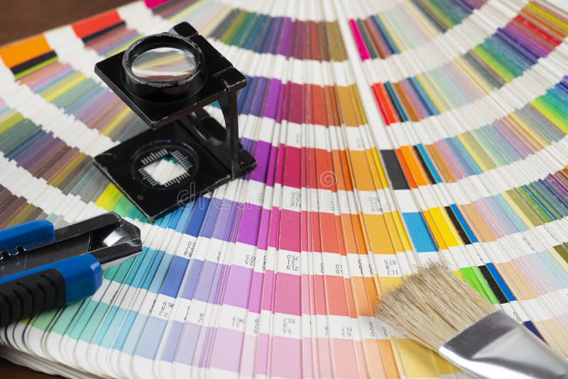 Printed color swatch stock image. Image of prepress - 155278603