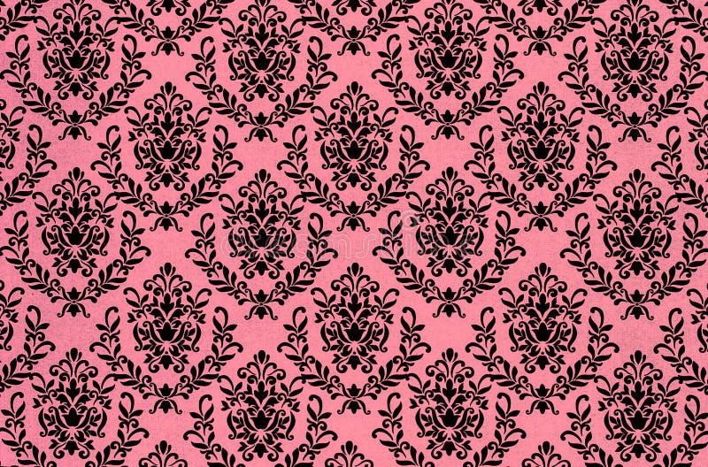 Damask Repeat Pattern on Old Paper. Stock Image - Image of patterned ...