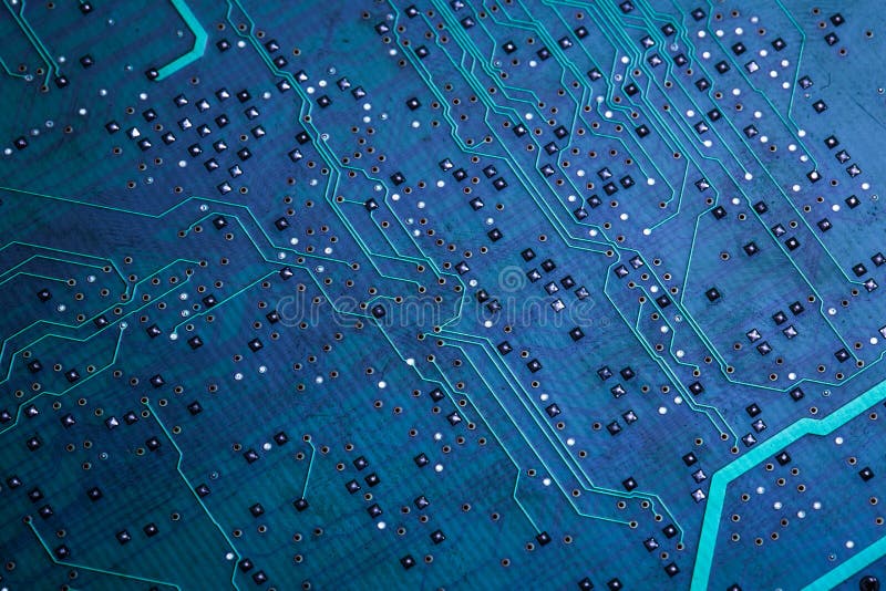 Printed Green Computer Circuit Board Stock Photo - Image of conductor ...