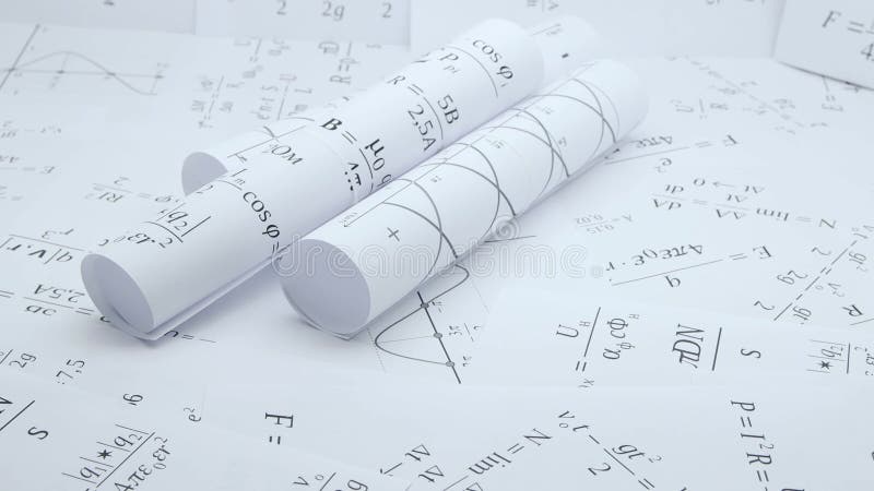 Printed on Paper Mathematical Electrical Formulas Stock Footage - Video ...