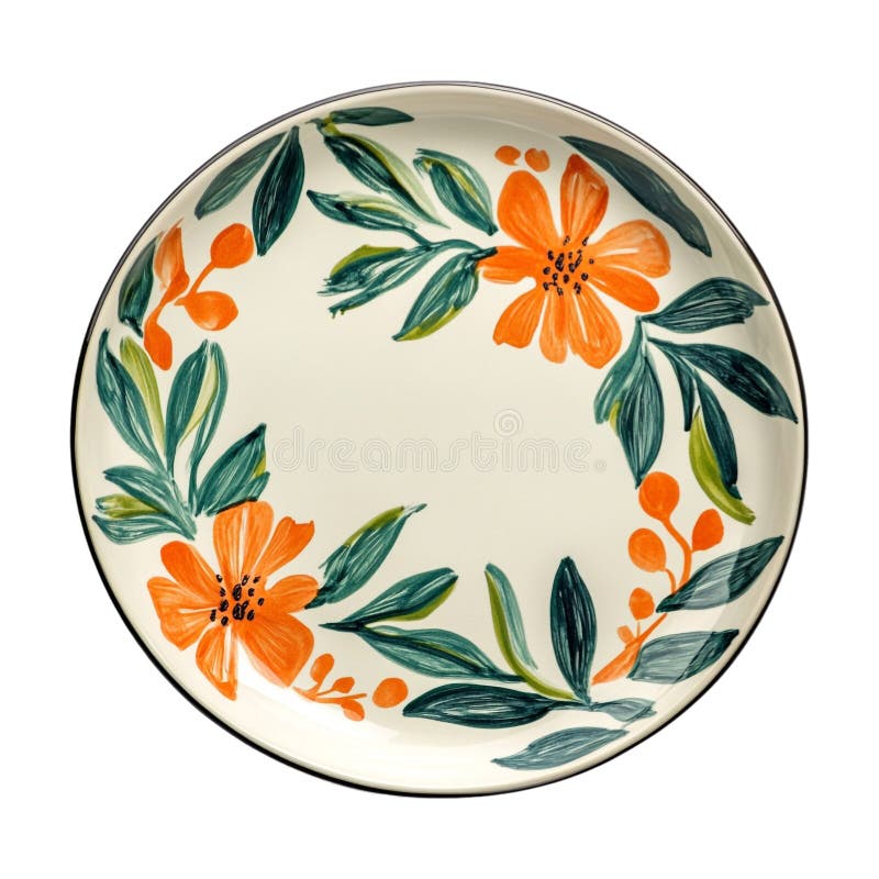 Printed Plate on Transparent Background - Ai Generated Stock ...